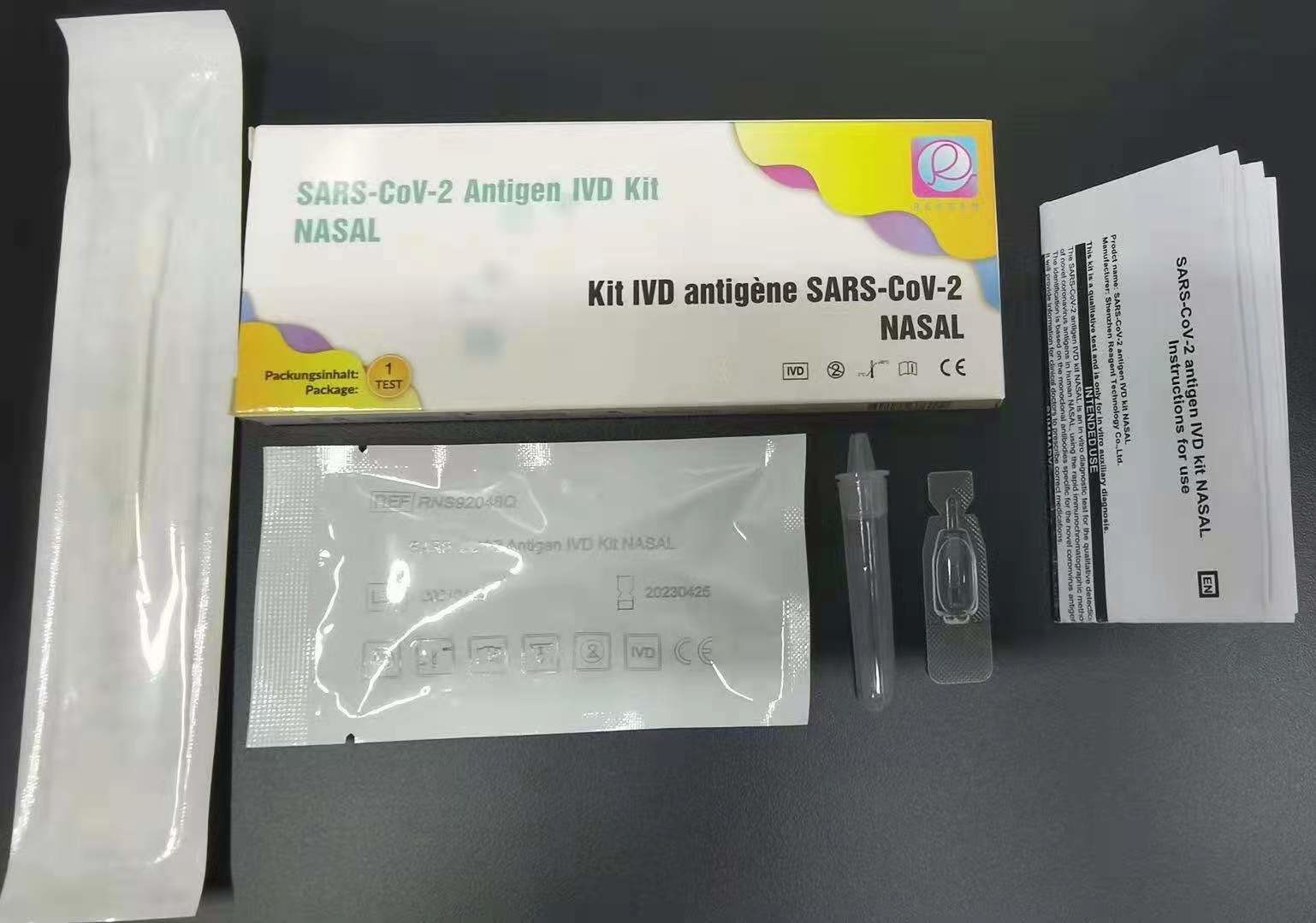 20 اختبار SARS-CoV-2 Antigen IVD Kit NASAL CE / 13485 Whiteelist