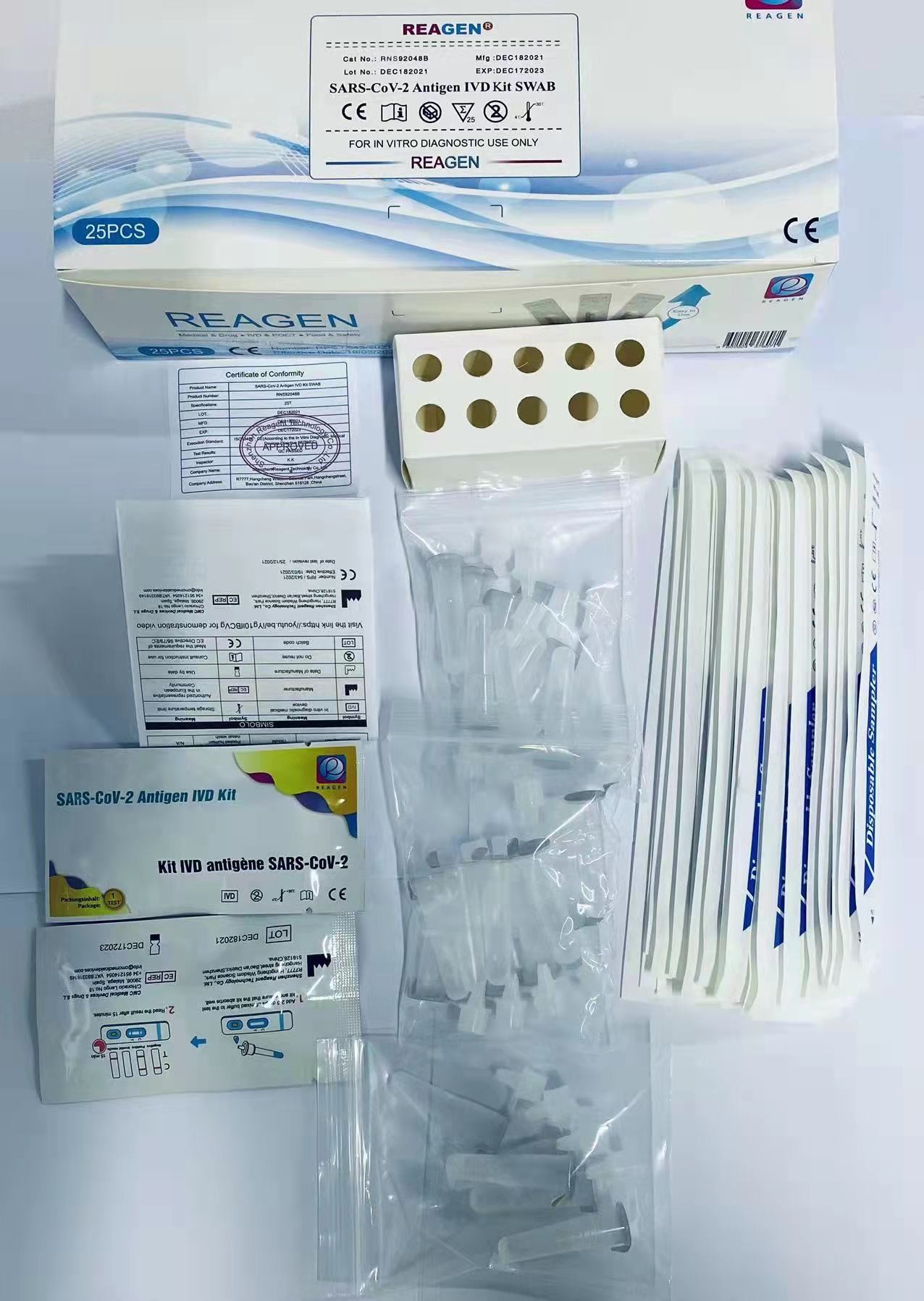 CE ANVISA مجموعة اختبار التدفق الجانبي SARS-CoV-2 SWAB Antigen IVD Kit